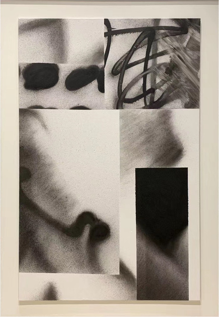 Scrambled And Reorganized Black And White Splicing Abstract Oil ...